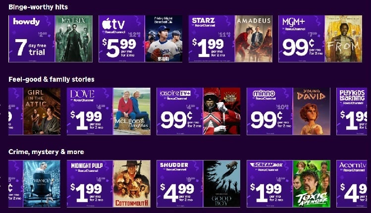 Roku Deals On Acorn, AMC+, MGM+ ... - Senior Daily